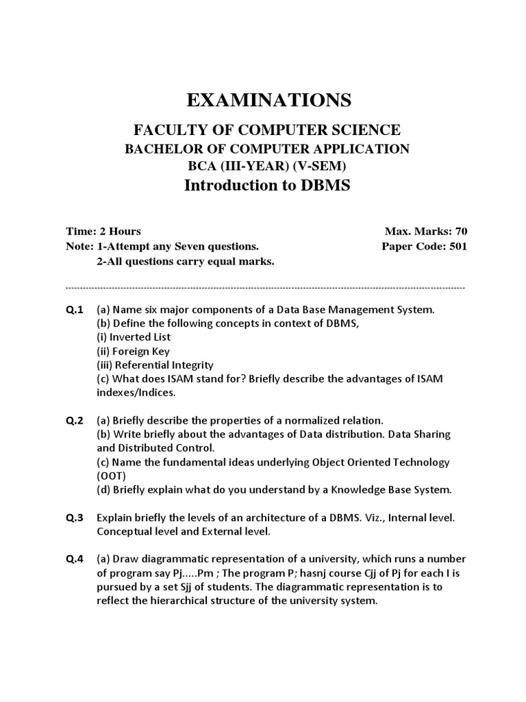 501 Introduction To DBMS | PDF | Relational Database | Databases
