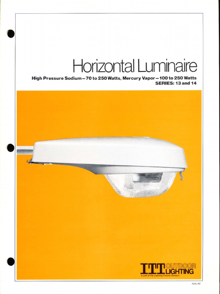 ITT American Electric Horizontal Luminaire Series 13 & 14 Spec Sheet 2 ...