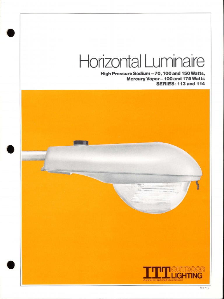 175W Horizontal Luminaire Overview | PDF | Lighting | Refractory