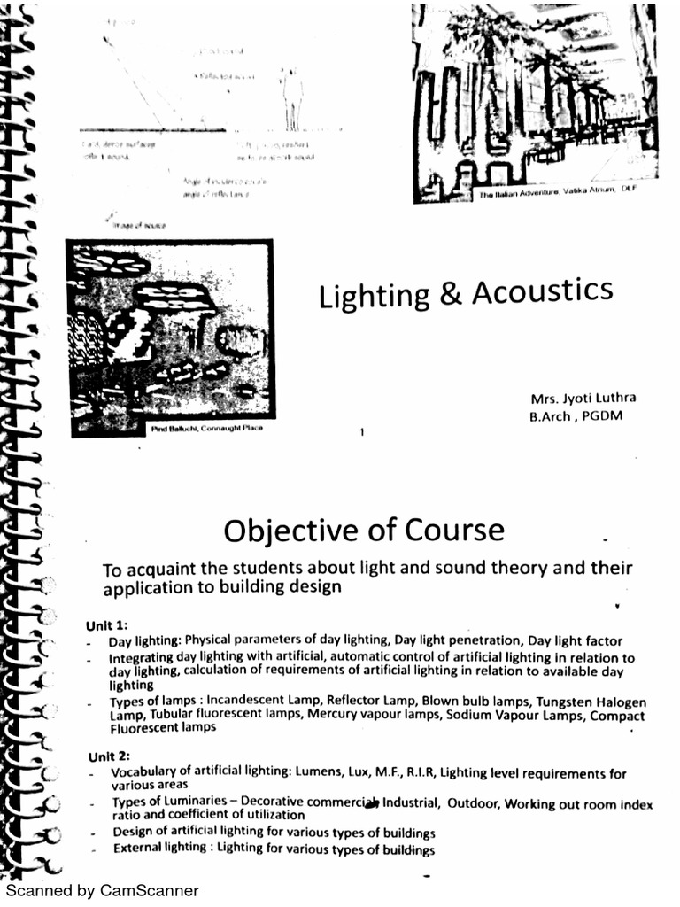 Lighting Notes | PDF