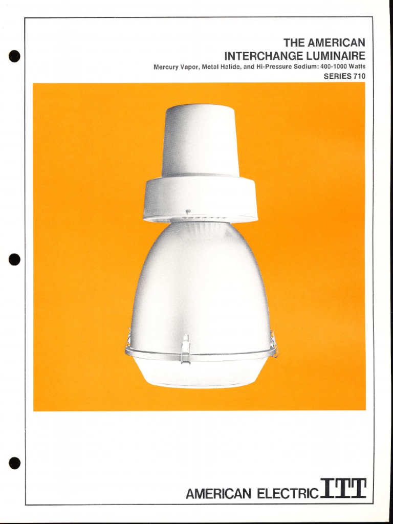 American Interchange Luminaire Specs | PDF | Components | Electricity