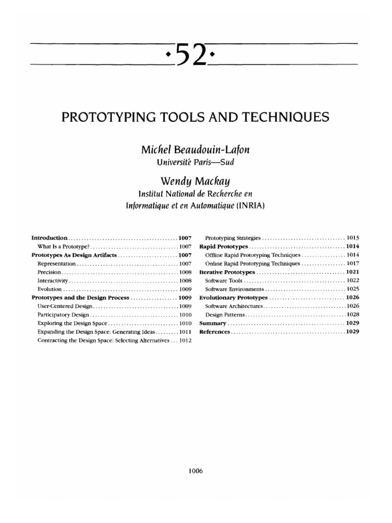 Prototyping Tools and Techniques | PDF | Software Prototyping | Prototype