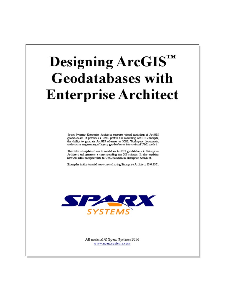 Arcgis Enterprise Architect Uml Modeling Tutorial Pdf Xml Schema Arc Gis