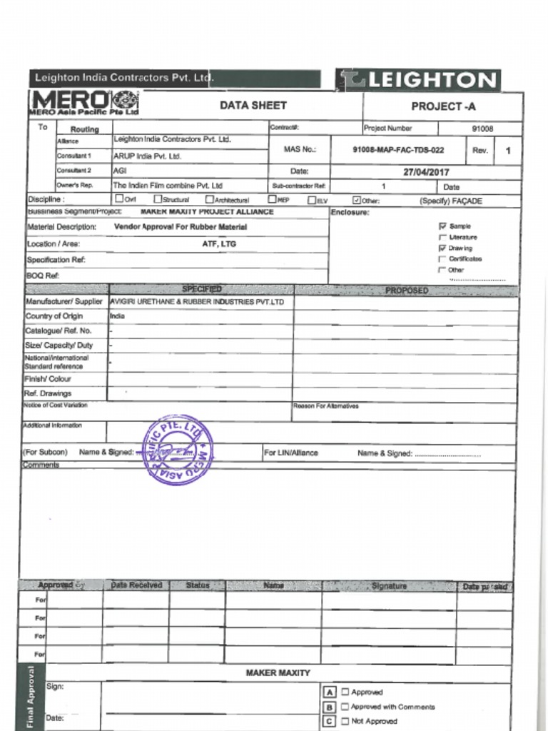 Setting Block Epdm Rev.1 | PDF | Extrusion | Specification (Technical ...