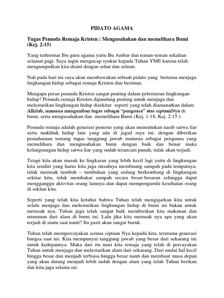 Pidato Agama | PDF