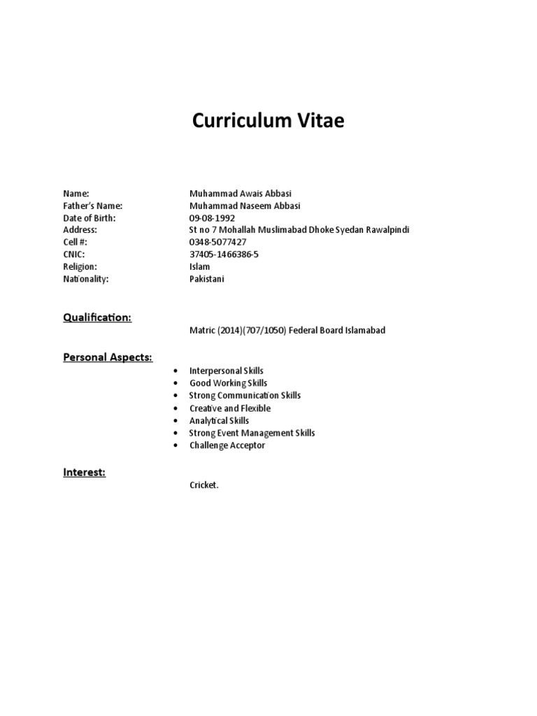 CV Rizwan | PDF