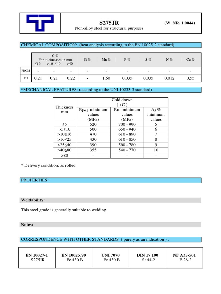 En S275JR PDF | PDF
