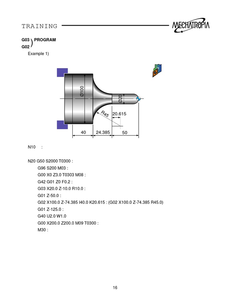 CNC Programming Training Examples | PDF