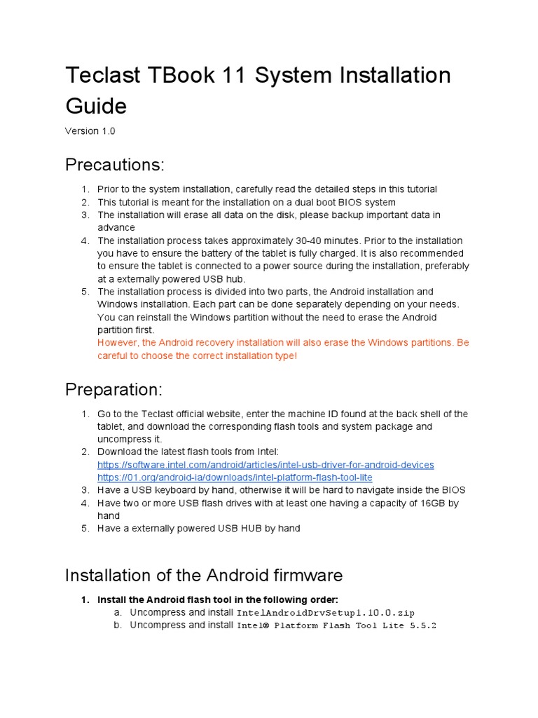 T Book 11 System Installation Guide | PDF | Installation (Computer Programs) | Booting
