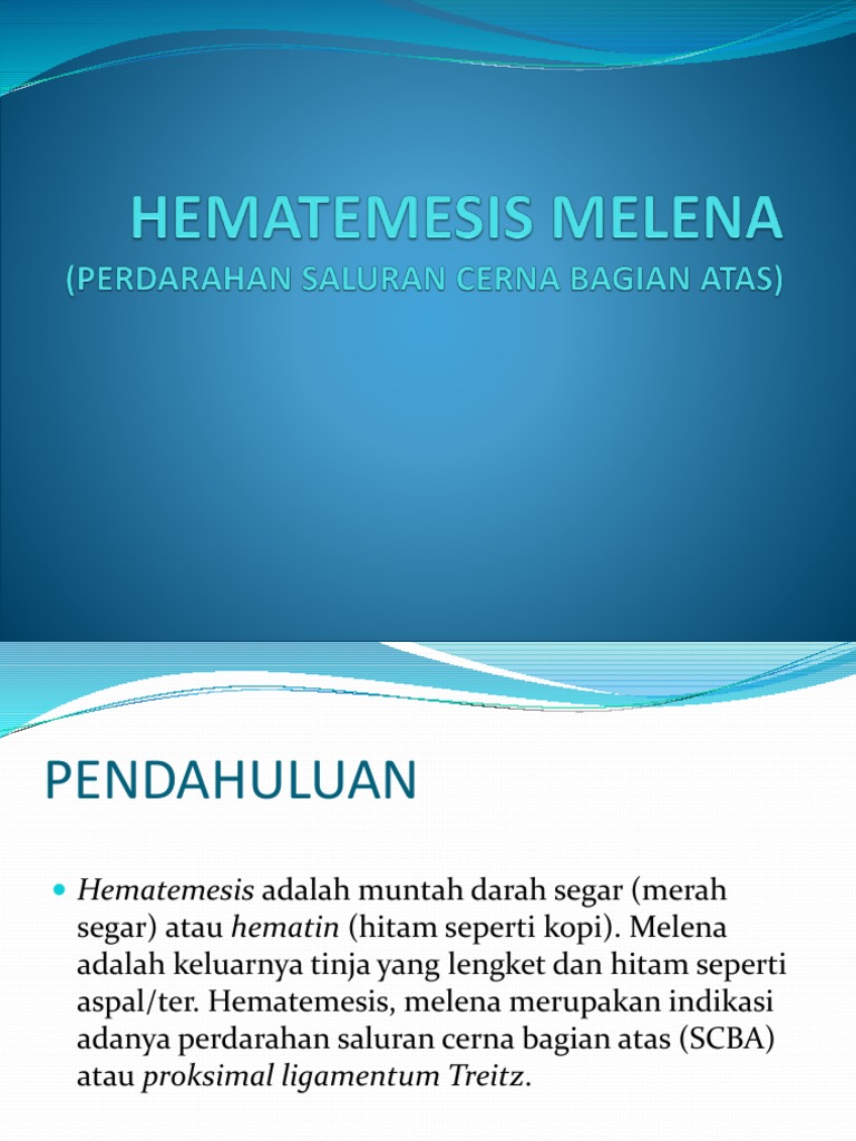 Laporan Kasus Hematemesis Melena | PDF