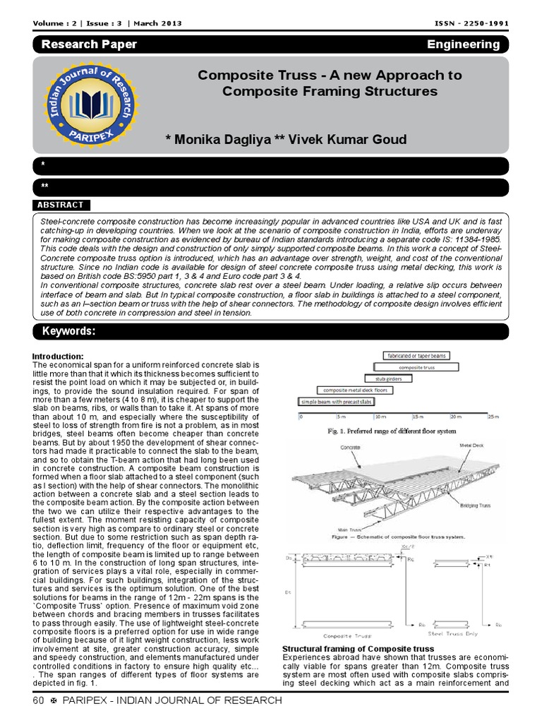 Composite Truss - A New Approach To Composite Framing Structures Monika ...