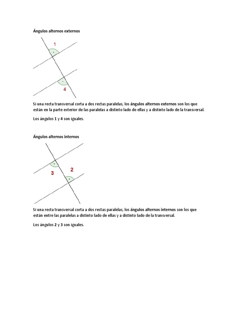 Ángulos Alternos Externos | PDF