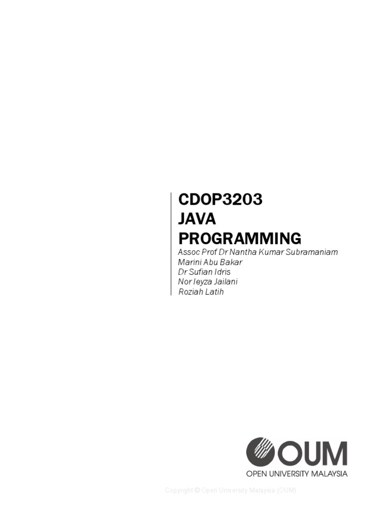 Cdop3203 Java Programming Download Free Pdf Class Computer Programming Method Computer