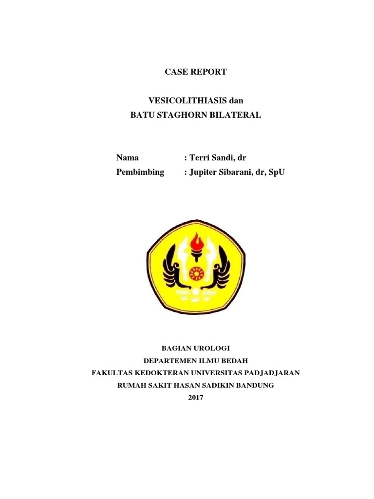 Vesicolithiasis dan Batu Staghorn Bilateral | PDF