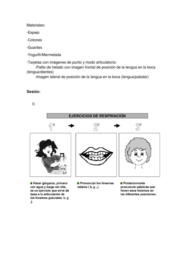 Ejercicios de Articulación del Fonema K | PDF | Artes del Lenguaje y ...