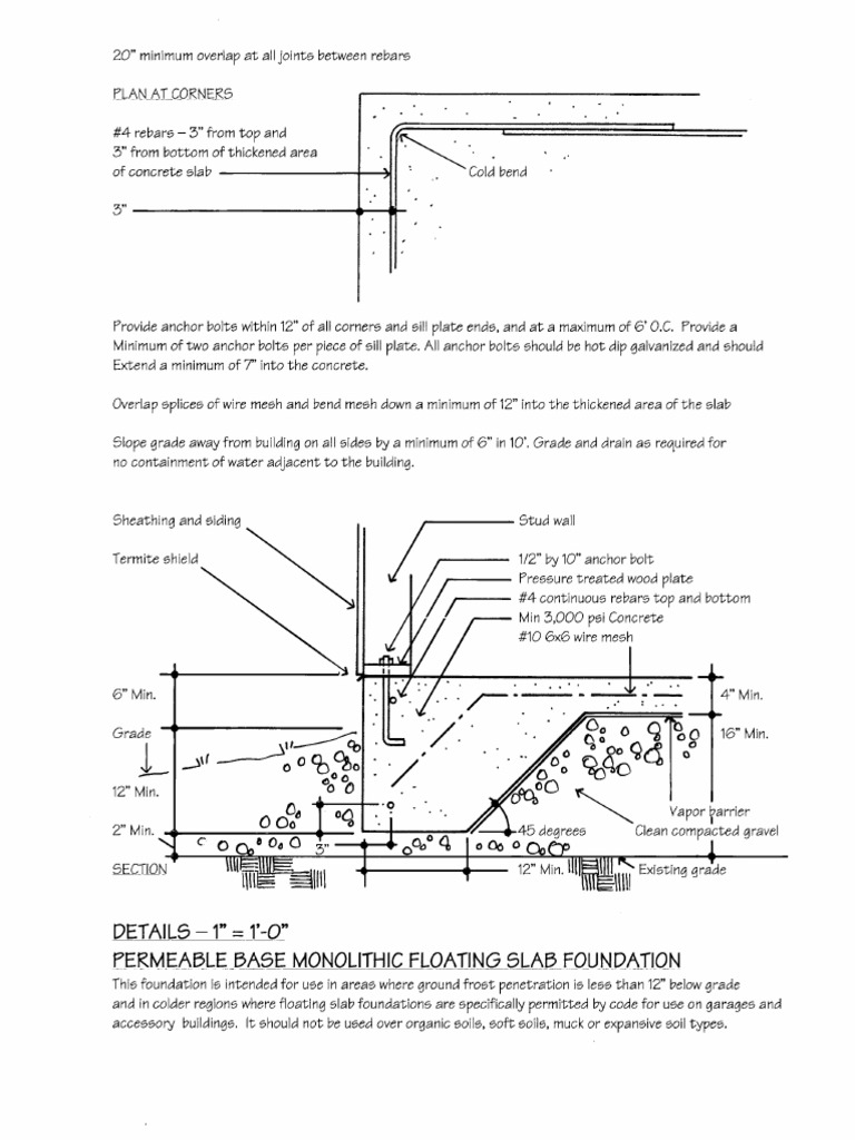 Permeable Base Monolithic Floating Slab Foundation | PDF