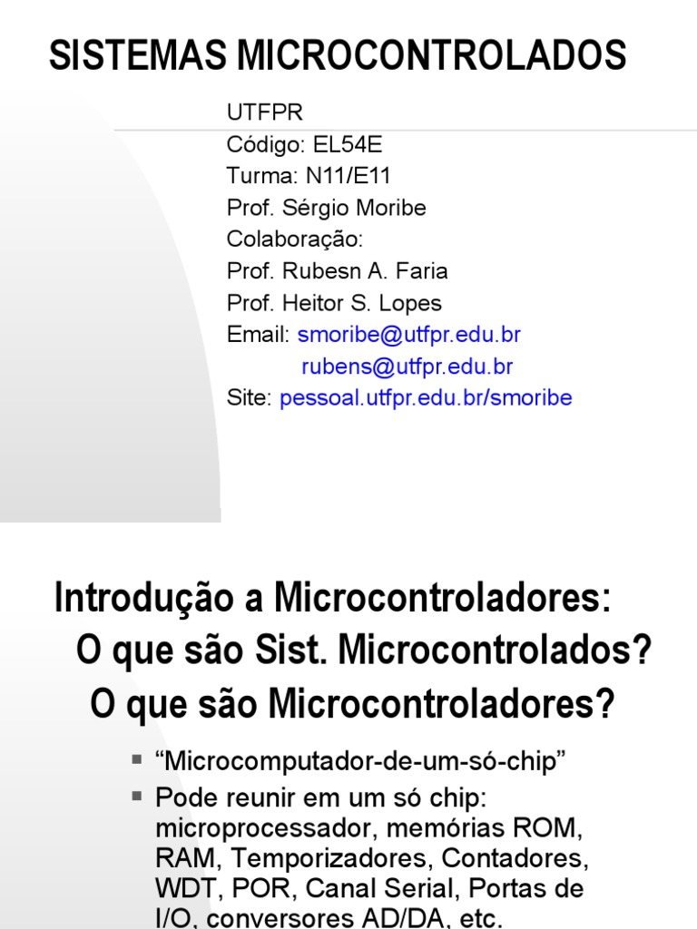 Aula 1 - Introducao Aos Microcontroladores | PDF | Microcontrolador ...