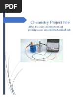 Chemistry Project On Electrochemical Cell | PDF | Redox | Electrochemistry