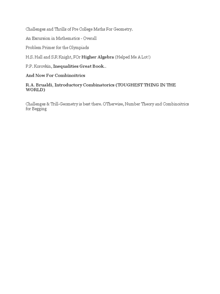Challenges and Thrills of Pre College Maths For Geometry | PDF ...