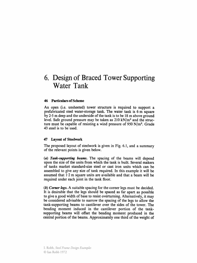 Braced Water Tower Support | PDF