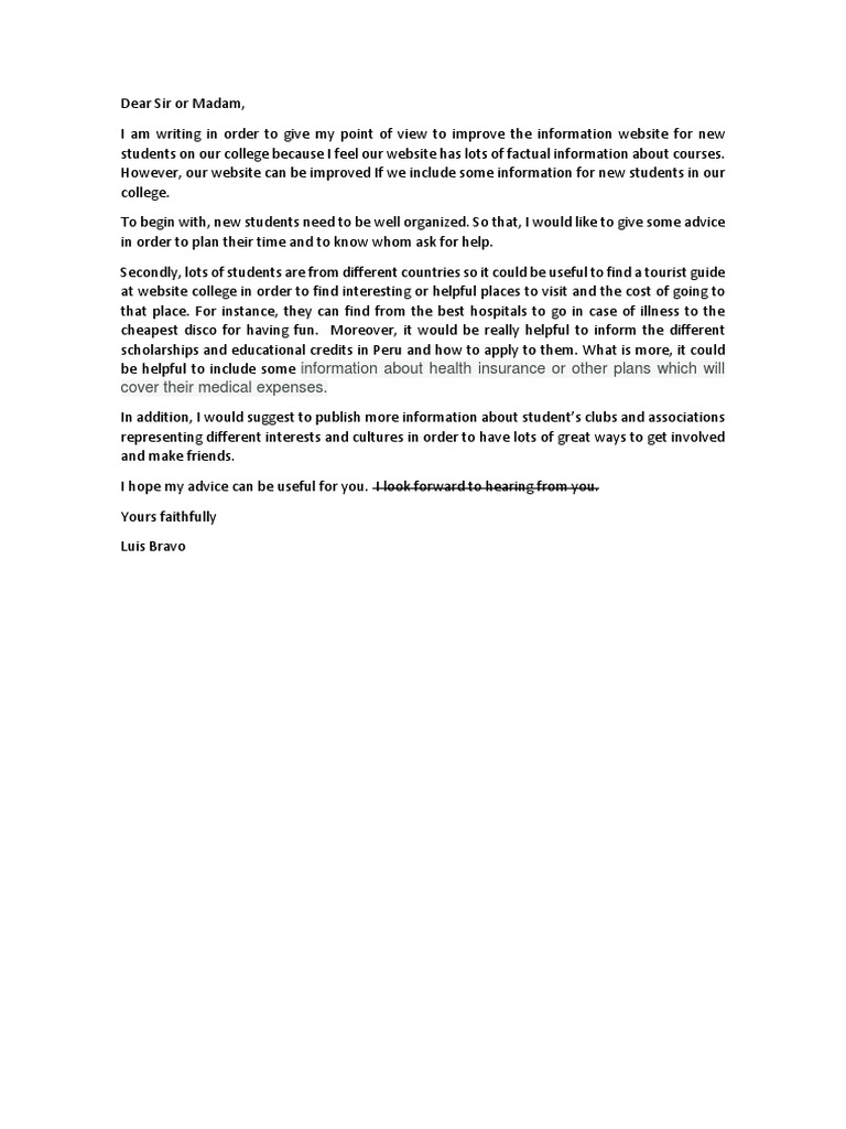 Dear Sir or Madam | PDF