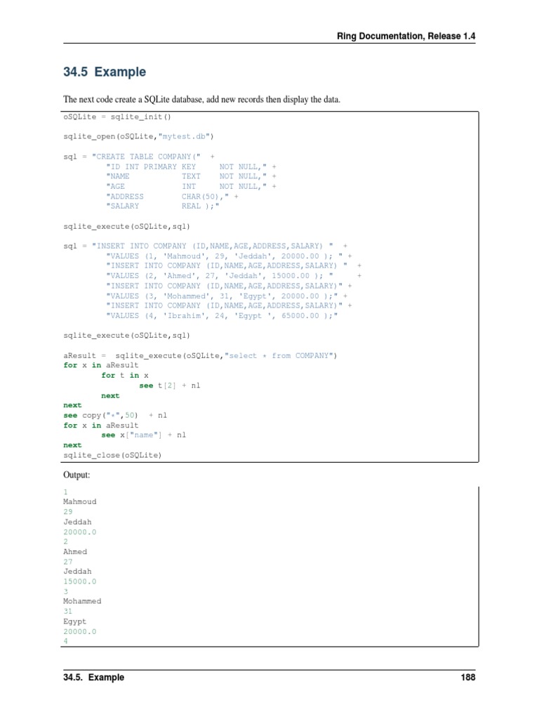 The Ring Programming Language Version 1.4 Book - Part 8 of 30 | PDF ...