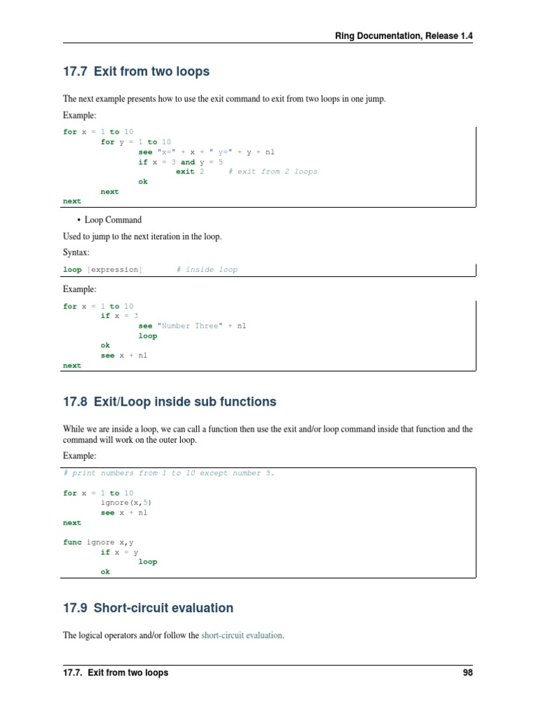 The Ring Programming Language Version 1.4 Book - Part 5 of 30 | PDF ...