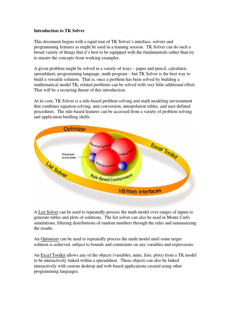 TK Solver | PDF | Mathematical Concepts | Applied Mathematics