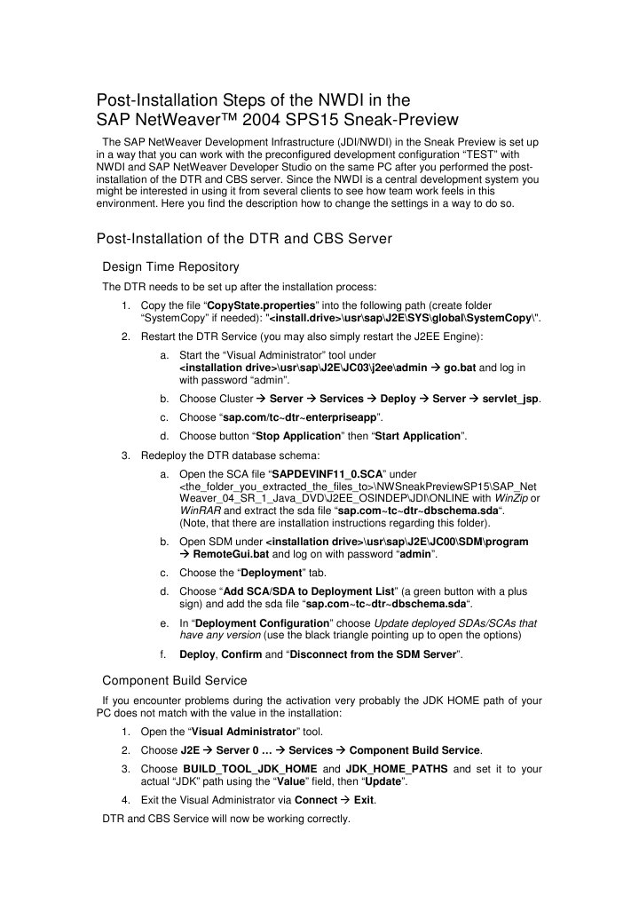 Post-Installation Steps of The NWDI | PDF | Hypertext Transfer Protocol ...