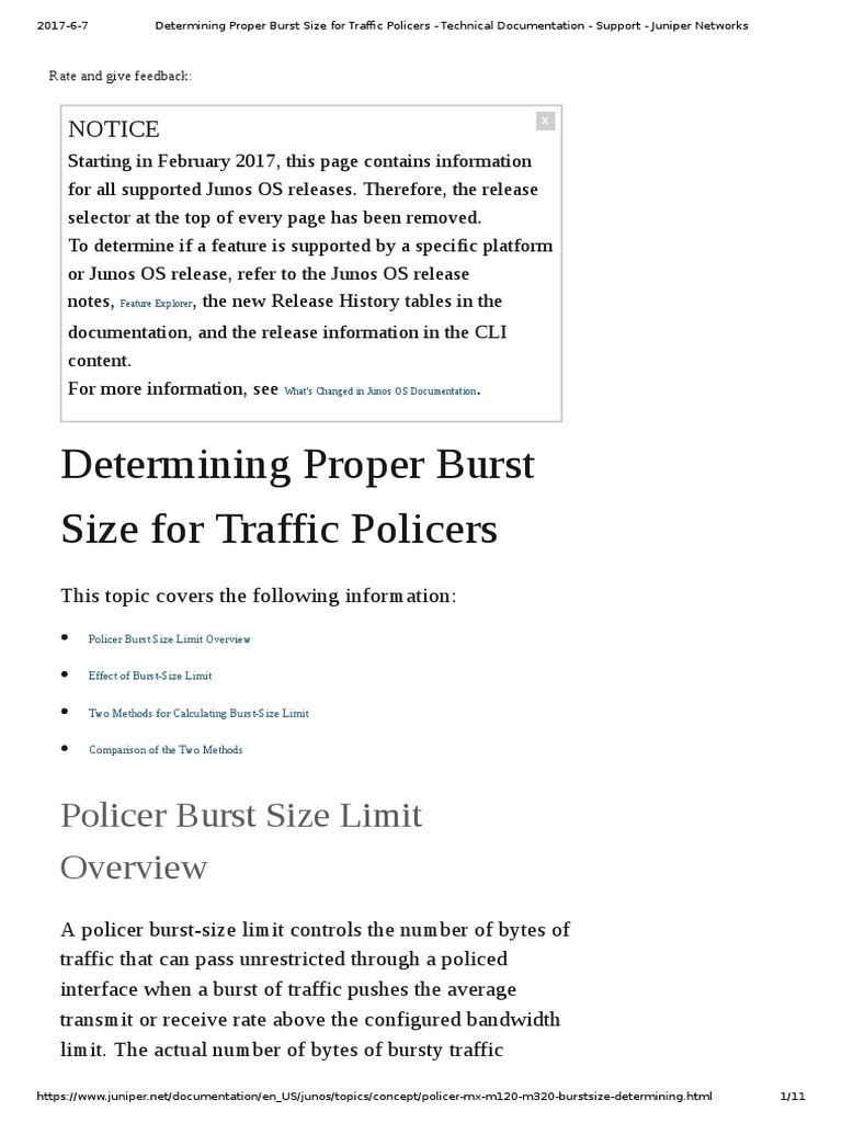 Determining Proper Burst Size For Traffic Policers - Technical ...