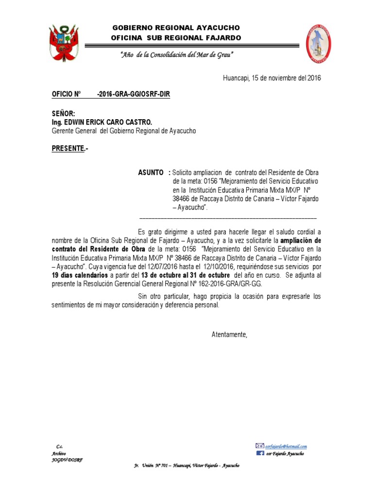 Modelo de Oficio | PDF | Gobierno