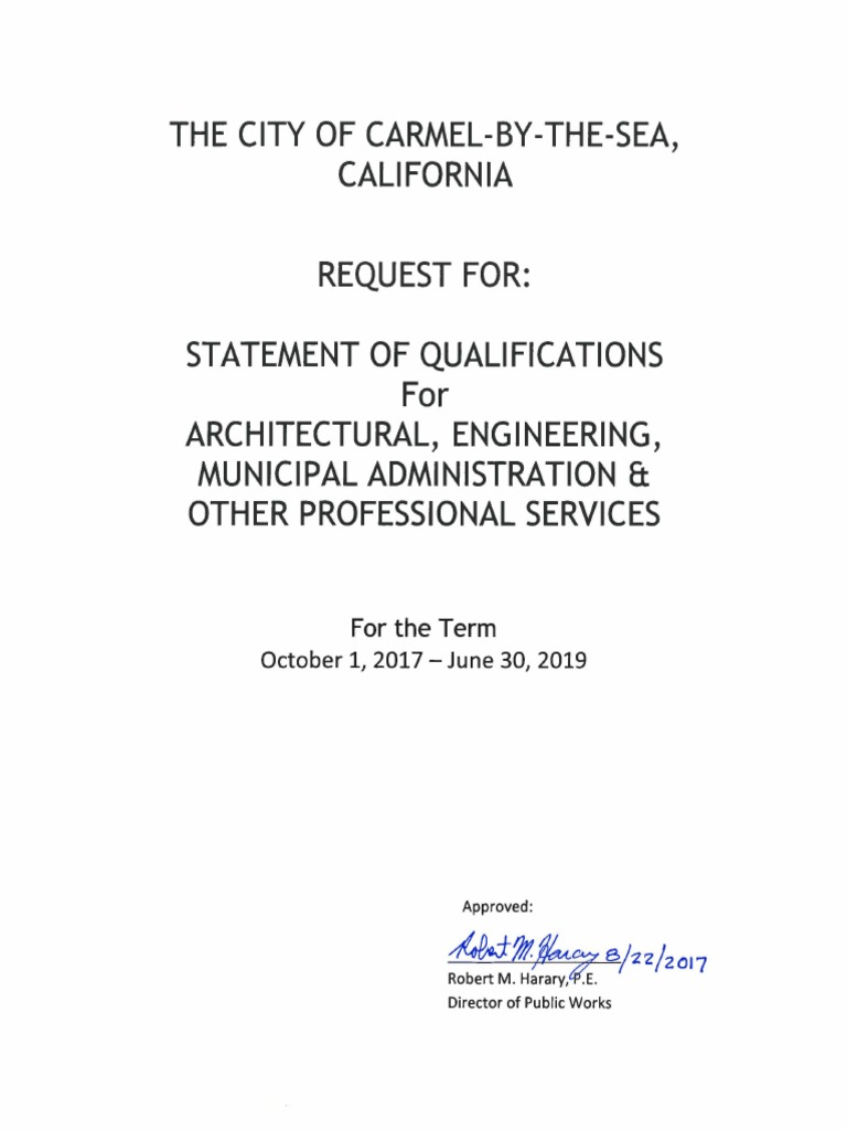 SOQ For Municipal Services 08-22-2017 | PDF | Drainage | Civil Engineering