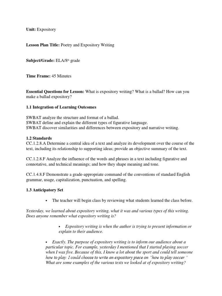 Poetry and Expository Writing | PDF | Ballad | Poetry