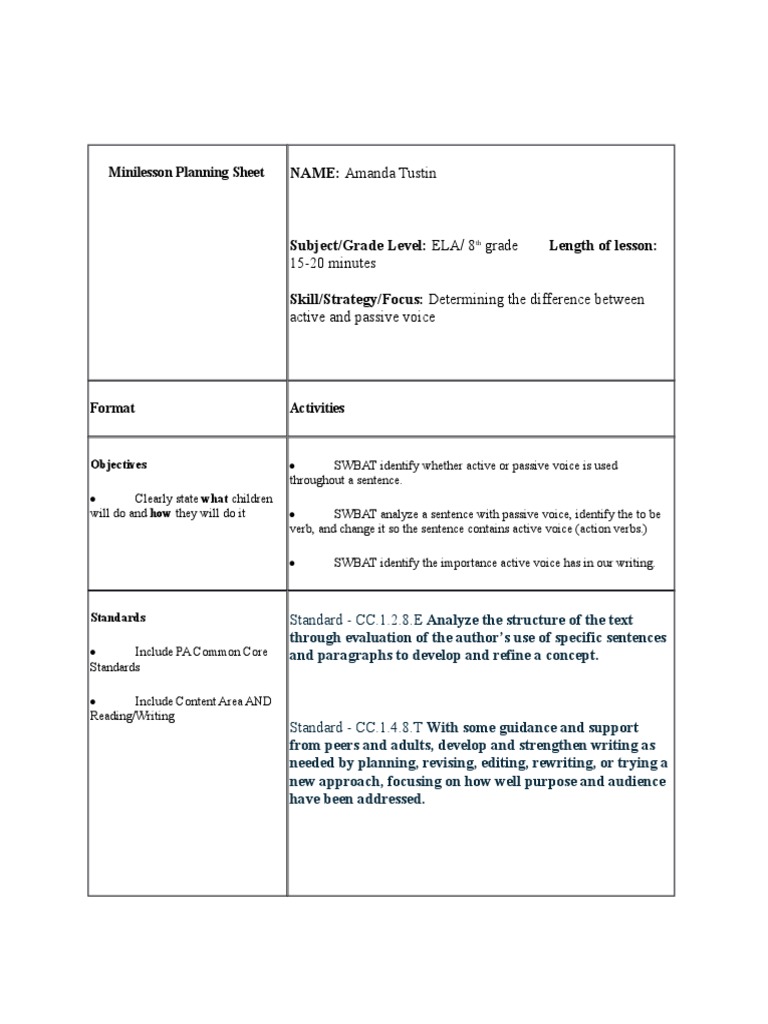 Active and Passive Voice | PDF | Educational Assessment | Cognitive Science