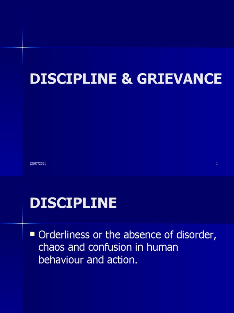 Discipline and Grievances | PDF | Punishments | Applied Ethics