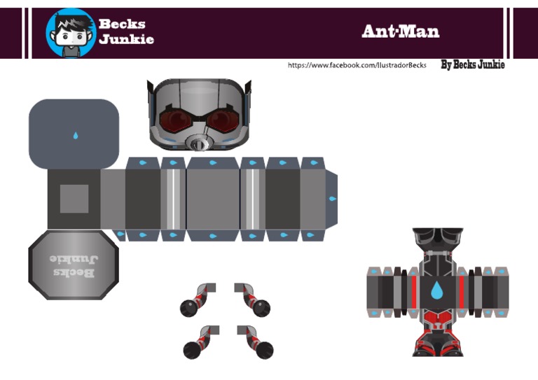 Ant-Man Mini Papercraft by Becks Junkie | PDF