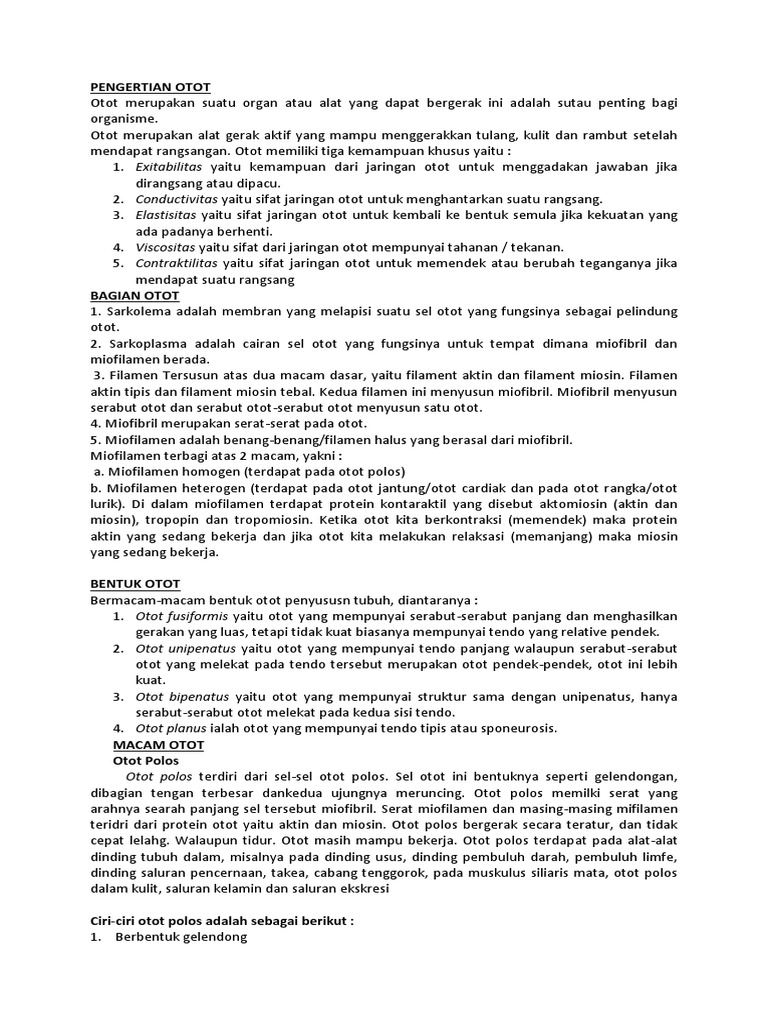 Materi Otot | PDF