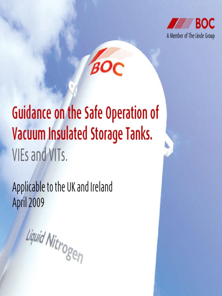 Safe Operation of Vacuum Insulated Tanks | PDF | Valve | Pressure