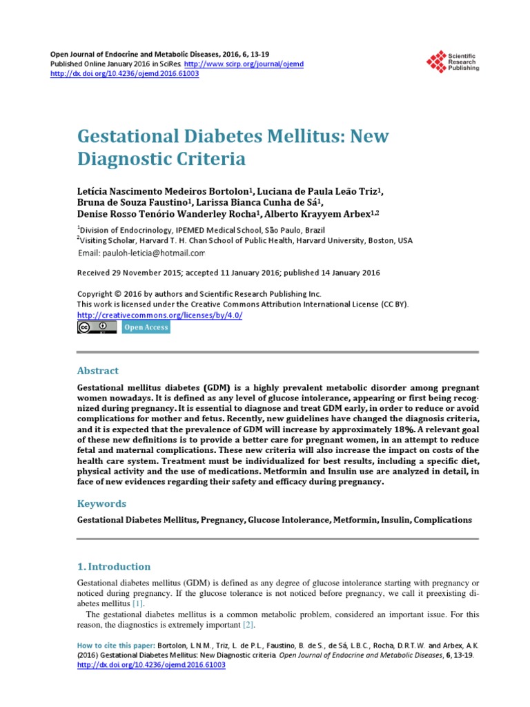GDM 3 2016 PDF | PDF | Gestational Diabetes | Diabetes Management