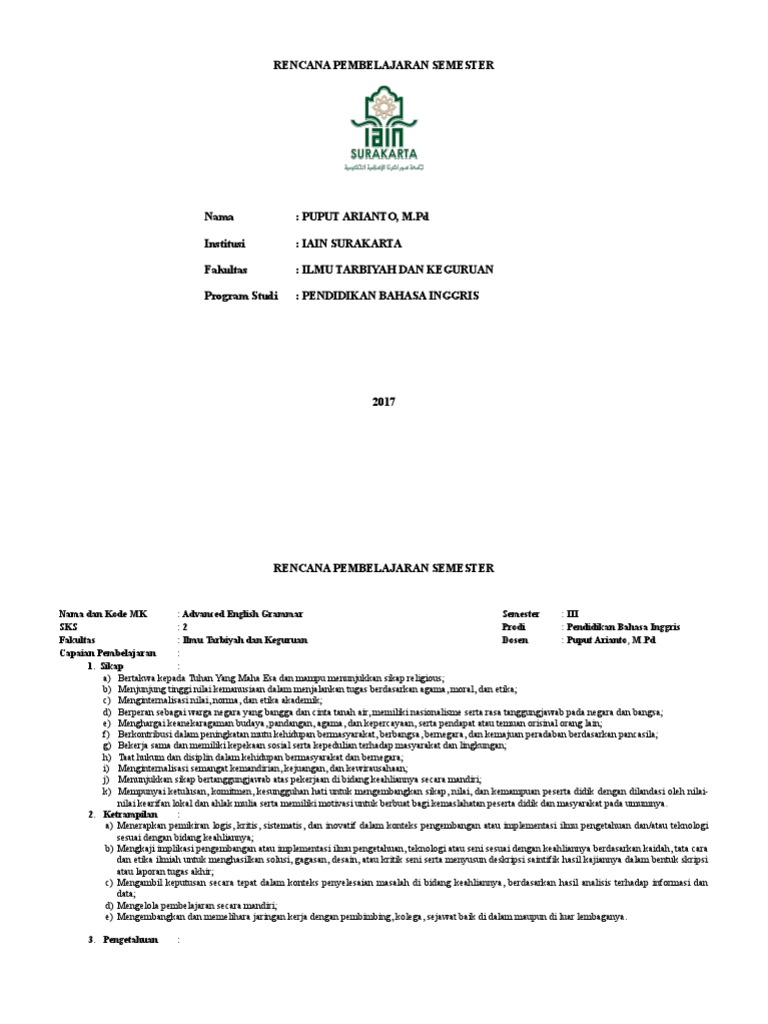 Rps Advanced Grammar | PDF