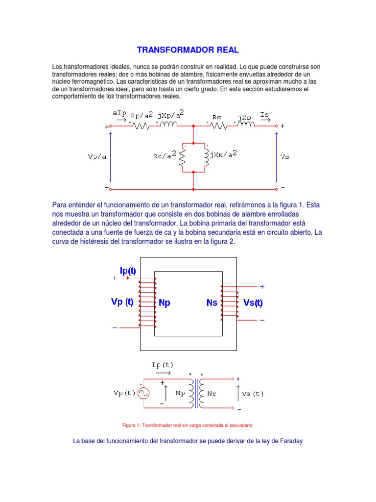 Transformador Real | PDF | Transformador | Inductor