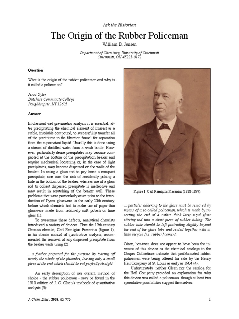 Rubber Policeman | PDF | Precipitation (Chemistry) | Chemistry