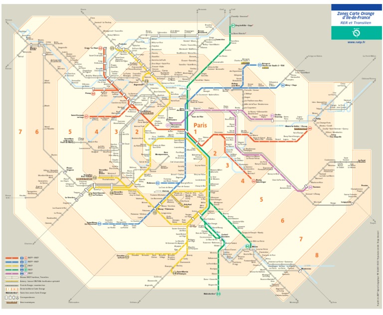 Paris Zones Map PDF | Download Free PDF | Transport ferroviaire de ...