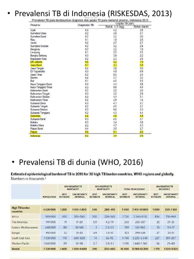 Prevalensi TB Di Indonesia (RISKESDAS, 2013) | PDF | Self-Improvement ...