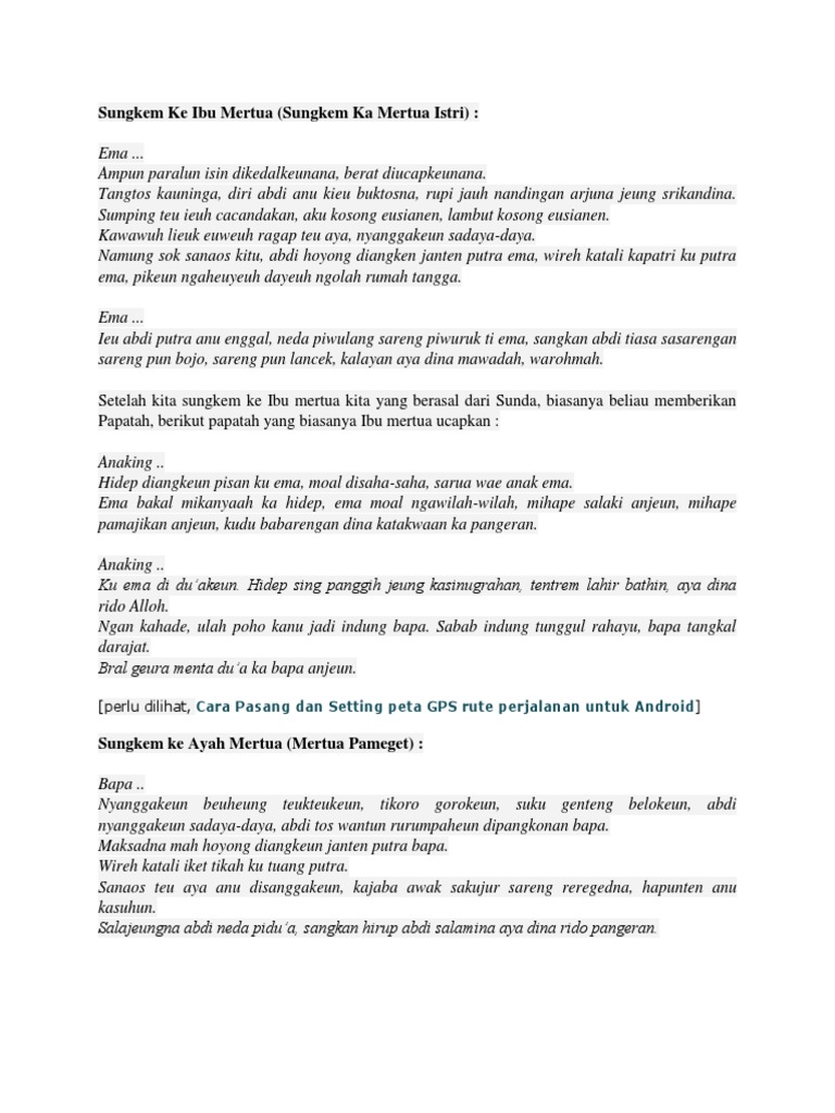 Sungkem Ke Ibu Mertua | PDF