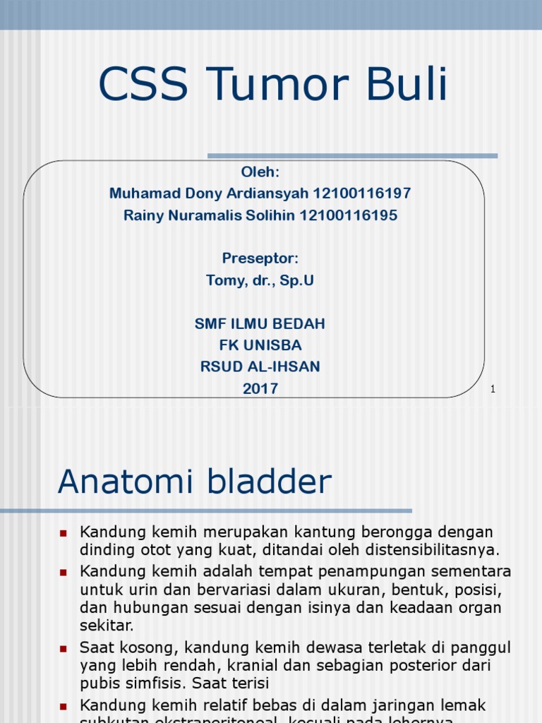 Tumor Buli: Anatomi dan Risiko | PDF | Pengembangan Diri