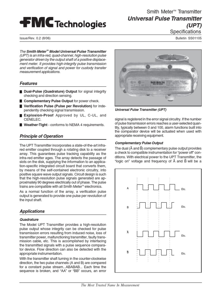 Smith Meter UPT | Transmitter | Instrumentation