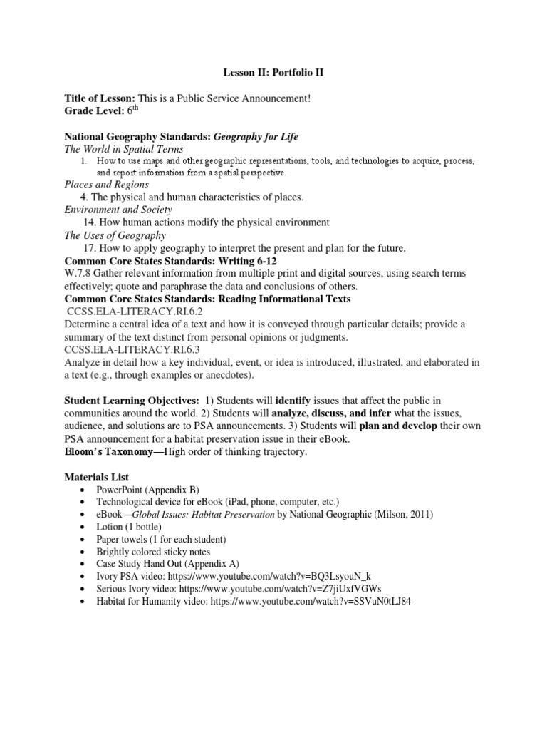 The World in Spatial Terms: Ccss - Ela-Literacy - Ri.6.2 | PDF ...