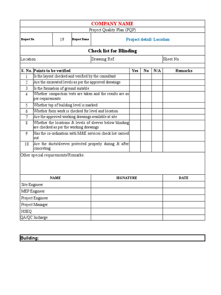 Check List For Blinding | PDF