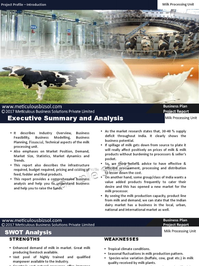 Milk Processing Unit | PDF | Dairy | Goat